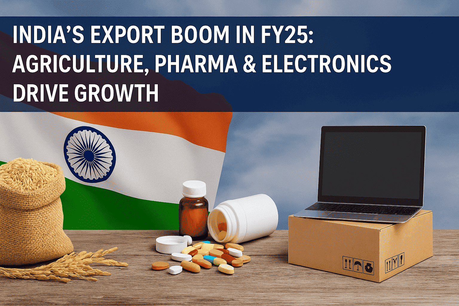 India’s Export Boom in FY25: Agriculture, Pharma & Electronics Drive ...