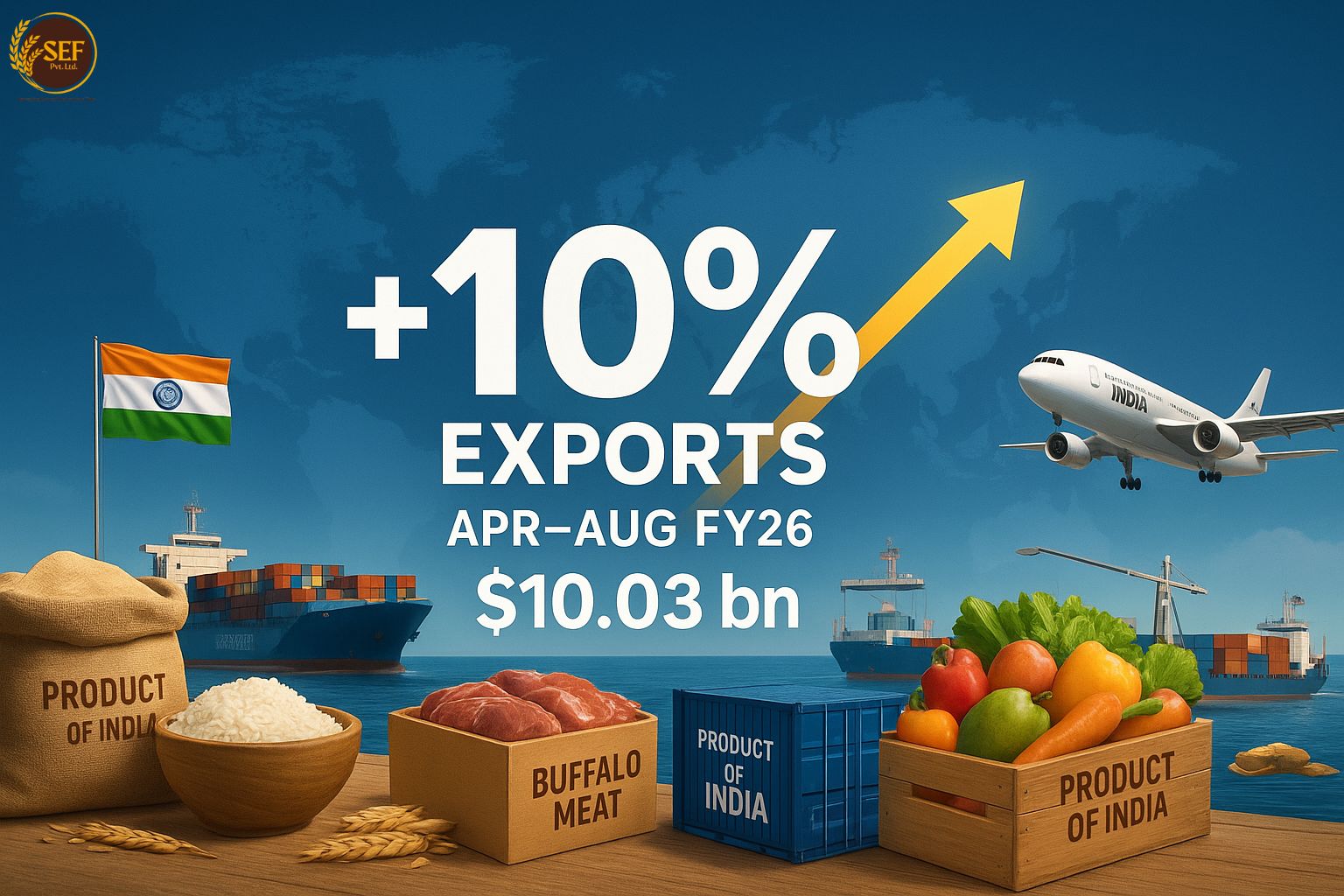 India’s Farm & Processed Food Exports Jump 10% in Apr–Aug FY26 - Shah ...